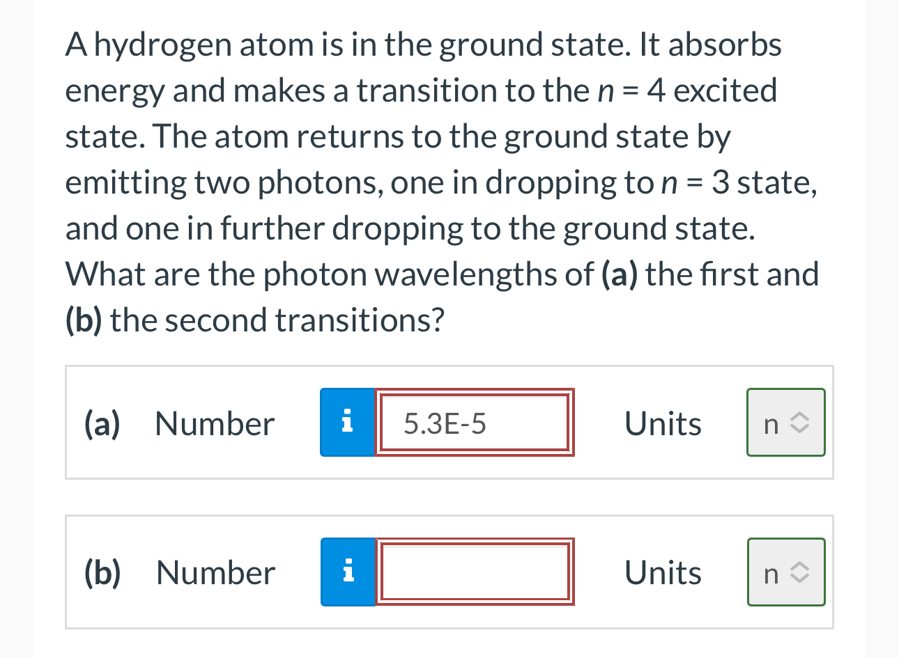 Solved A Hydrogen Atom Is In The Ground State It Absorbs