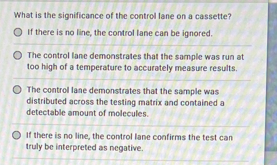 Solved What is the significance of the control lane on a | Chegg.com