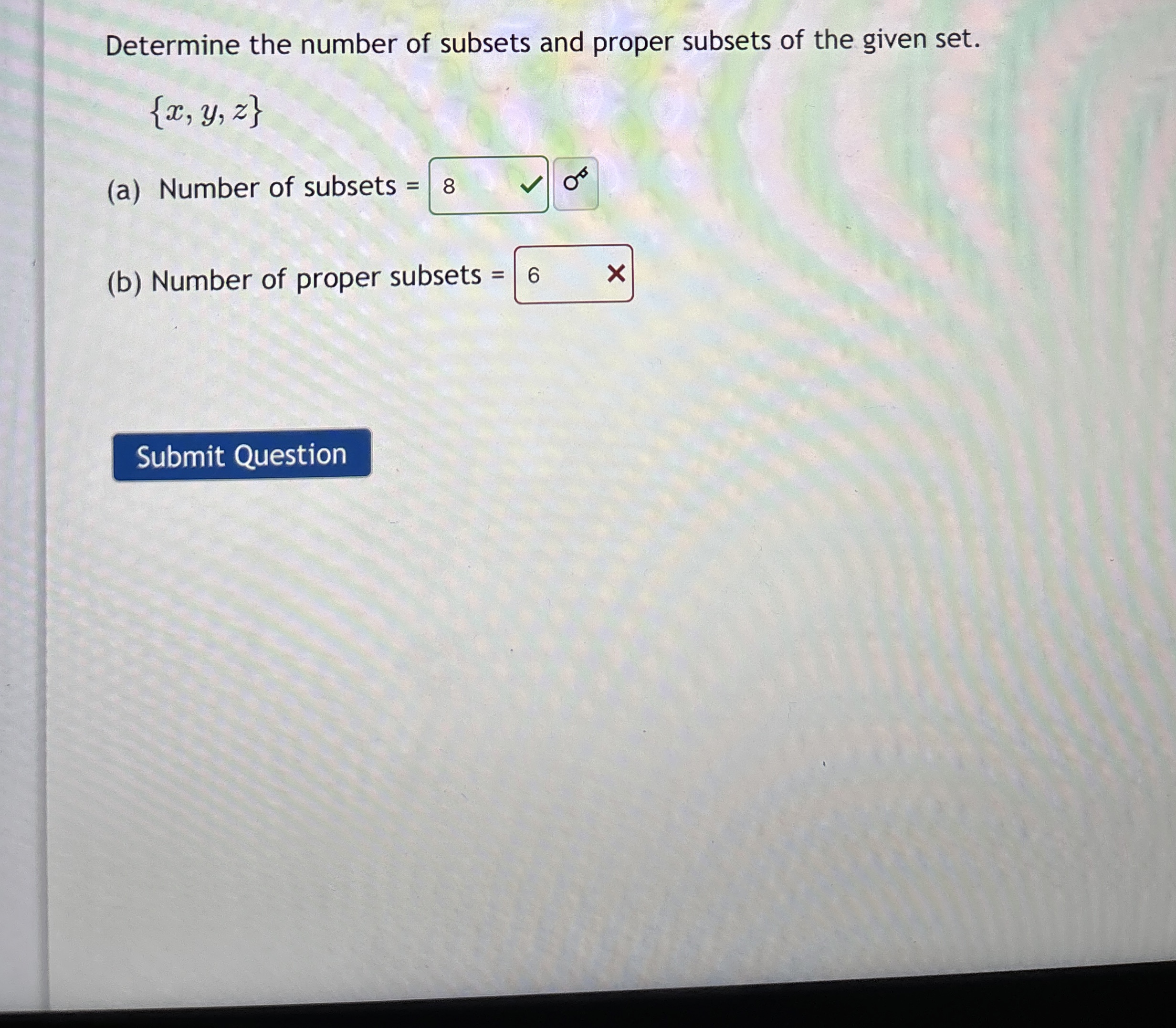 Determine the number of subsets and proper subsets of | Chegg.com