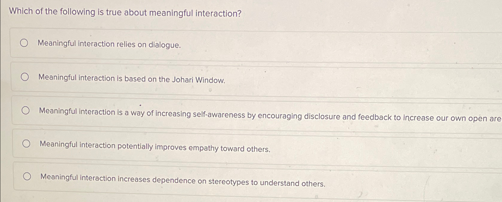 Solved Which of the following is true about meaningful | Chegg.com