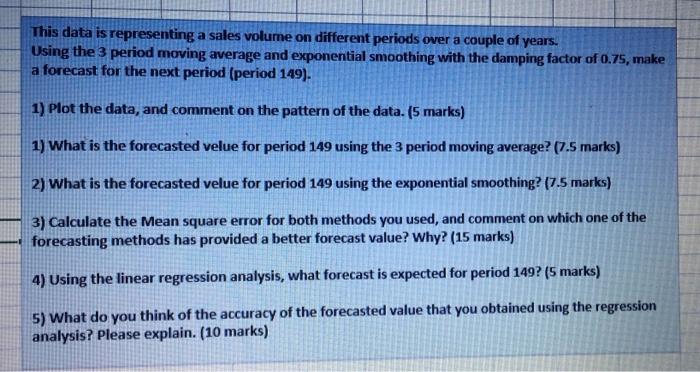 Solved The Given Pictures Include The Excel Sheet Data And 