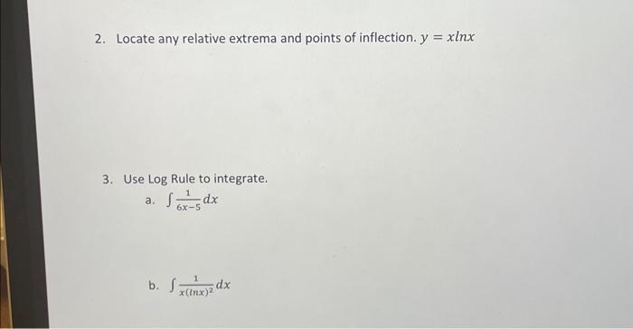 Solved 2. Locate any relative extrema and points of | Chegg.com