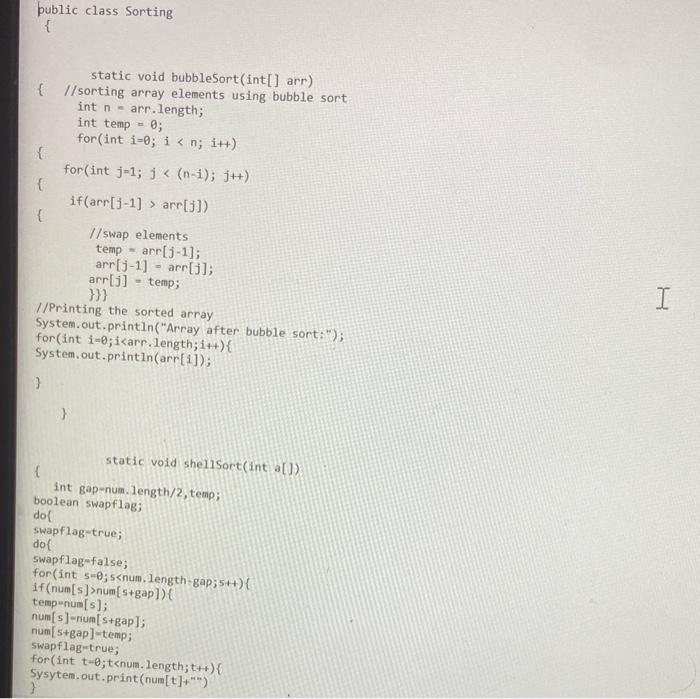 Solved 1. The Shell sort (invented by Dr. Donald Shell) is a | Chegg.com