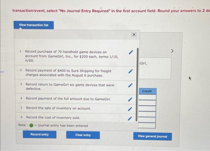 Solved Exercise 6-11A Record transactions using a perpetual | Chegg.com