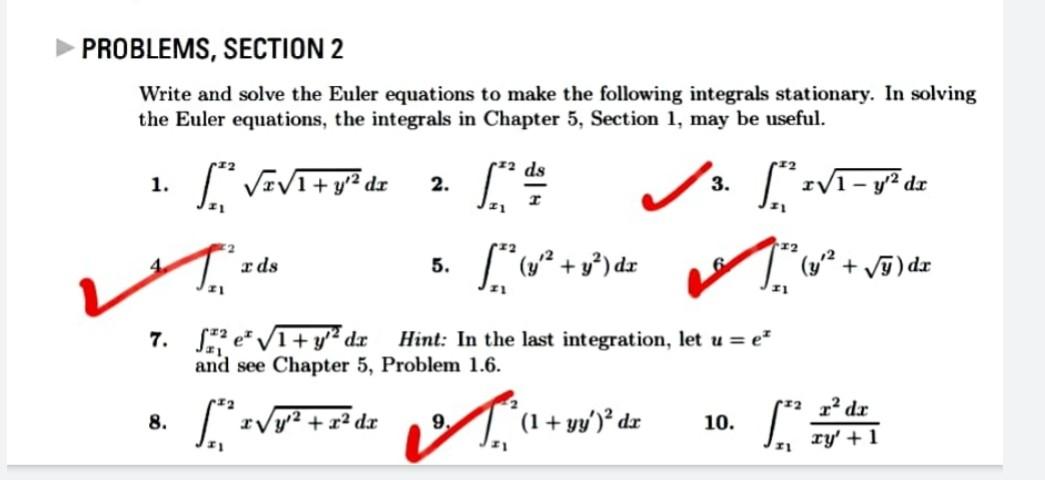 Solved PROBLEMS, SECTION 2 Write and solve the Euler | Chegg.com