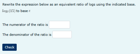 Solved Rewrite the expression below as an equivalent ratio | Chegg.com