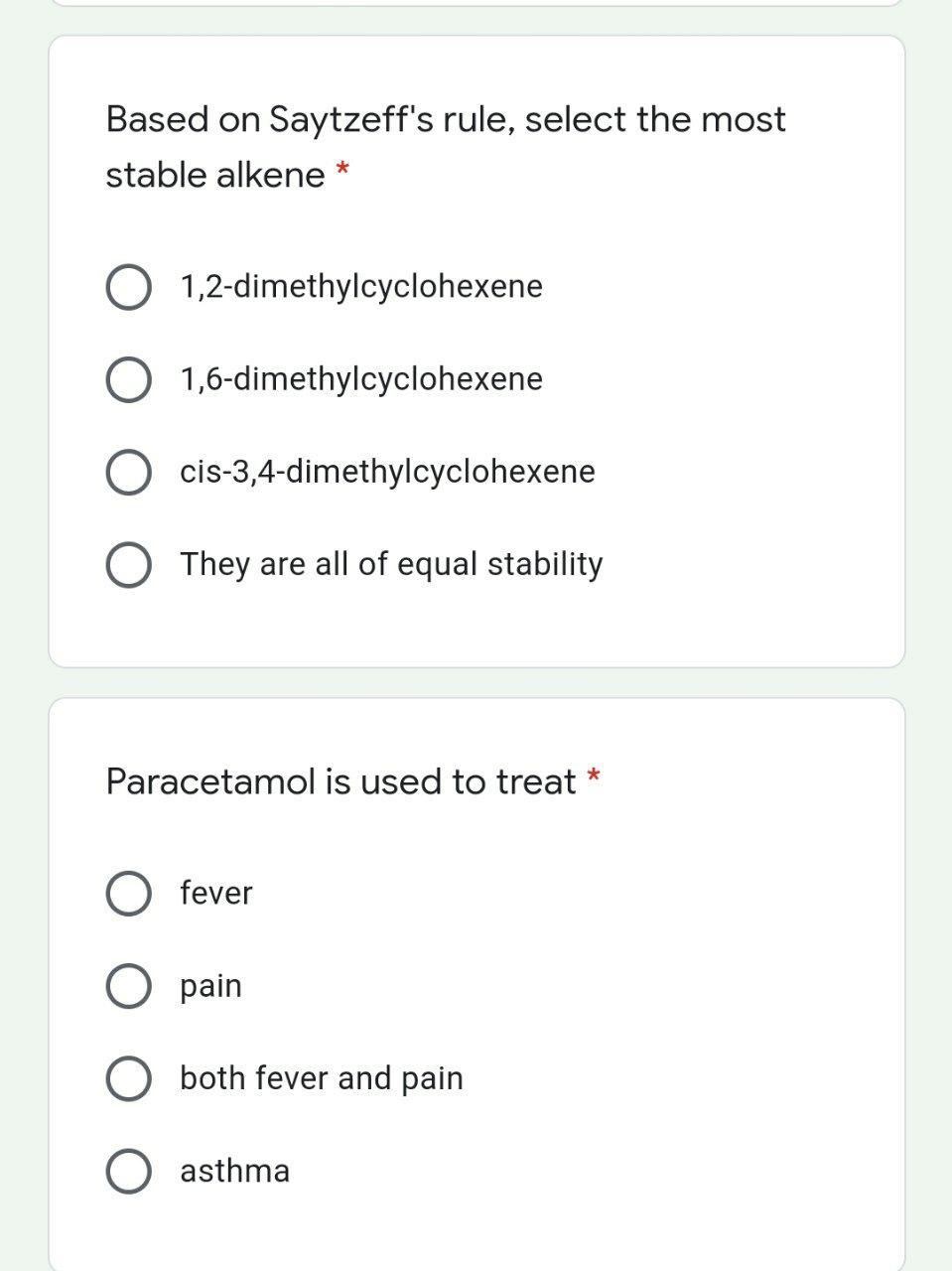 Solved Based on Saytzeff's rule, select the most stable | Chegg.com