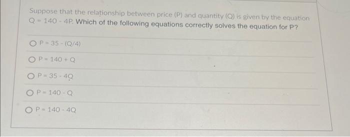 Solved The following graph contains four lines (A, B, C and | Chegg.com