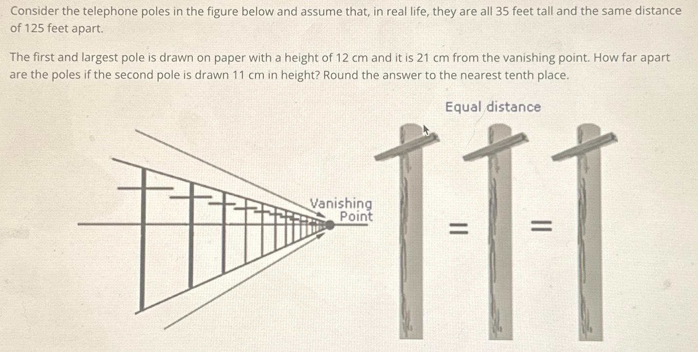 Solved Consider the telephone poles in the figure below and | Chegg.com