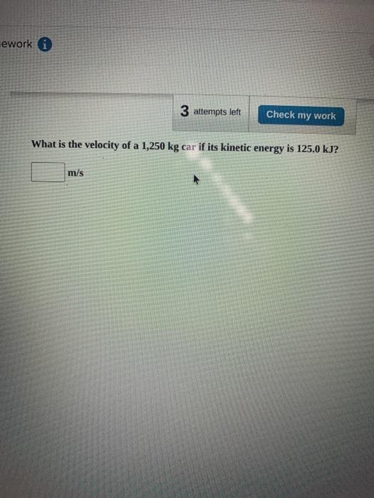 Solved Saved 3 attempts left Check my work Jse g = 9.8 m/s | Chegg.com