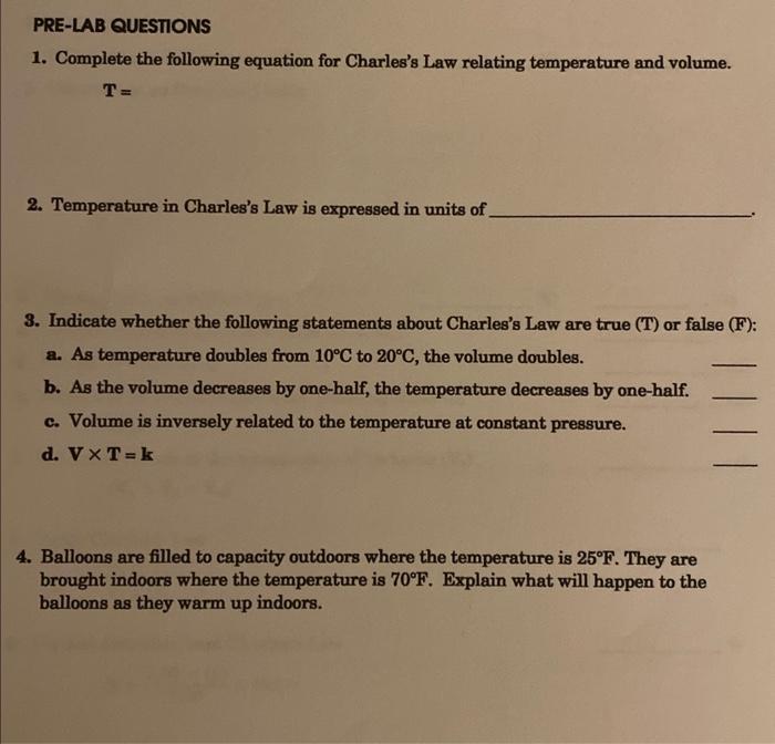 Solved PRE-LAB QUESTIONS 1. Complete the following equation | Chegg.com