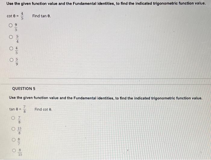 Solved Use the given function value and the Fundamental | Chegg.com