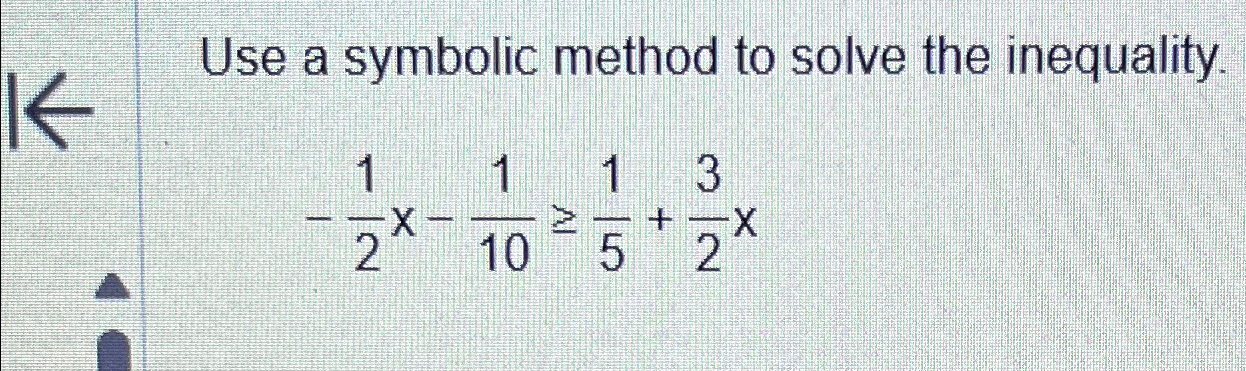 Solved Use a symbolic method to solve the | Chegg.com