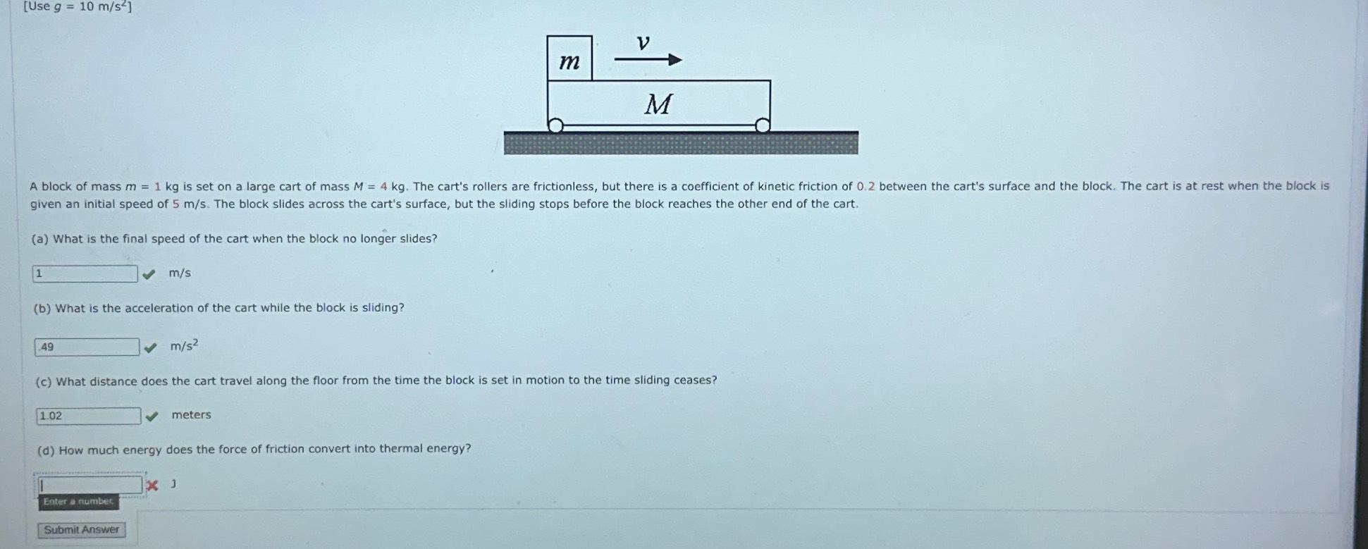 Solved [Use g=10ms2 ] ﻿given an initial speed of 5ms. ﻿The | Chegg.com