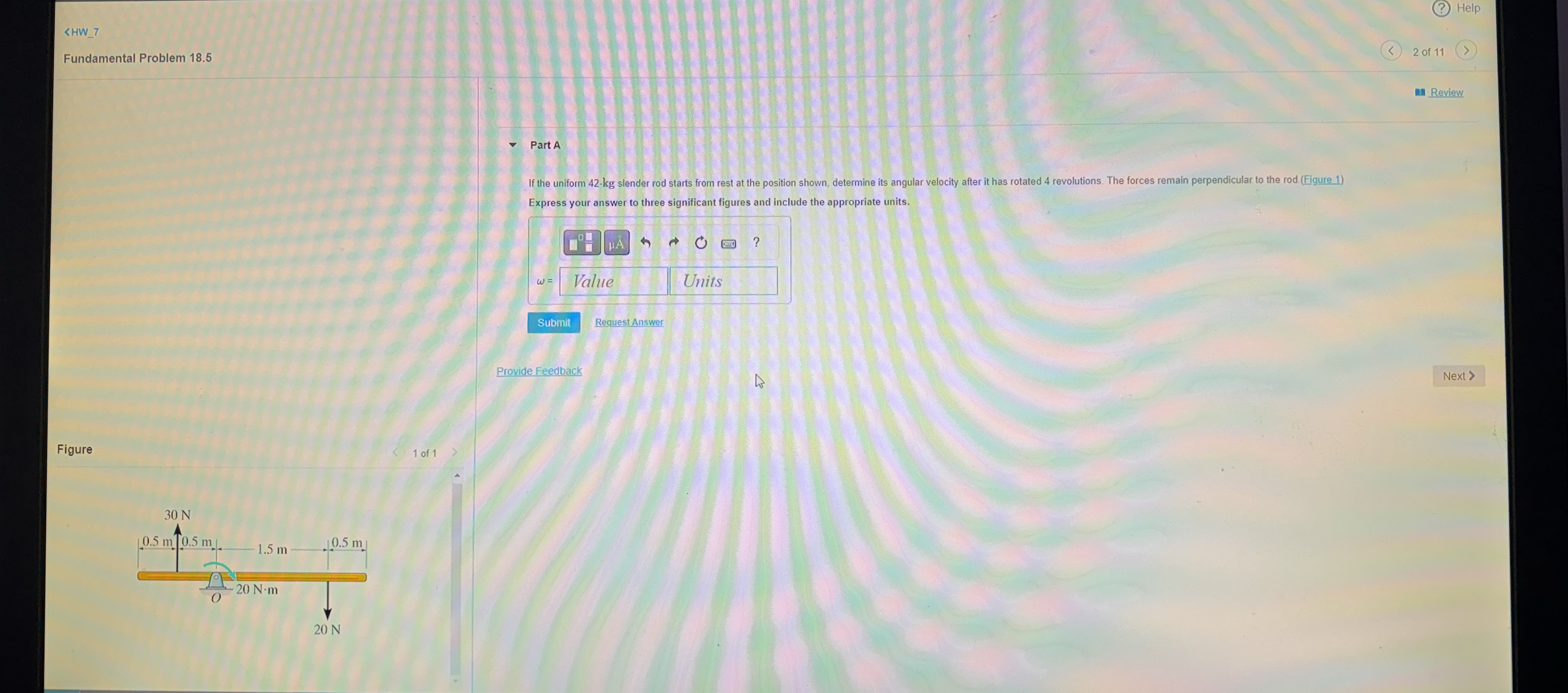 Solved ω=Units ﻿Request AnswerProvide FeedbackFigure1 of 1 | Chegg.com