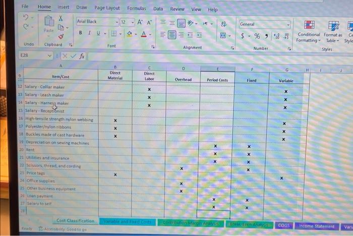 Solved Putting an X in the appropriate spot classify the | Chegg.com