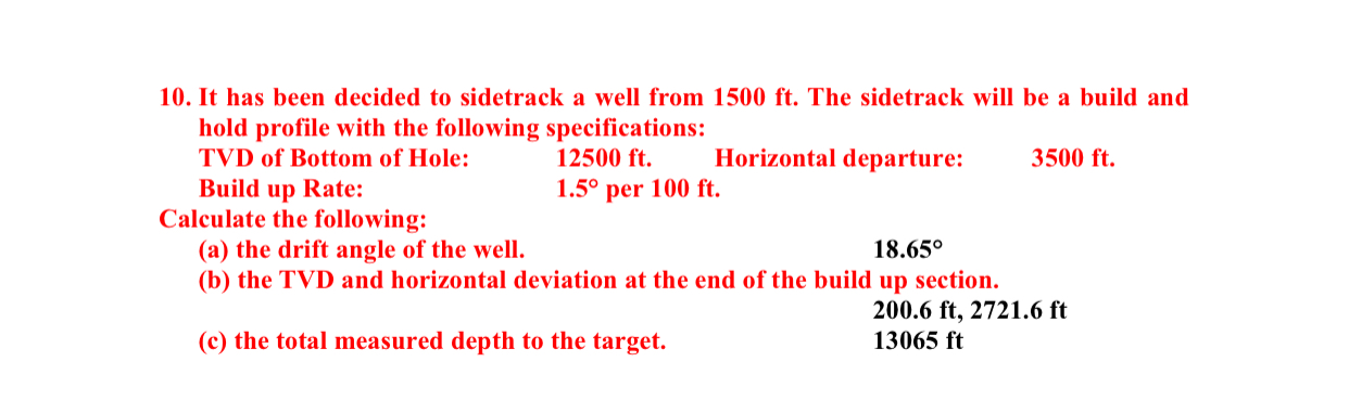 It has been decided to sidetrack a well from 1500ft. | Chegg.com