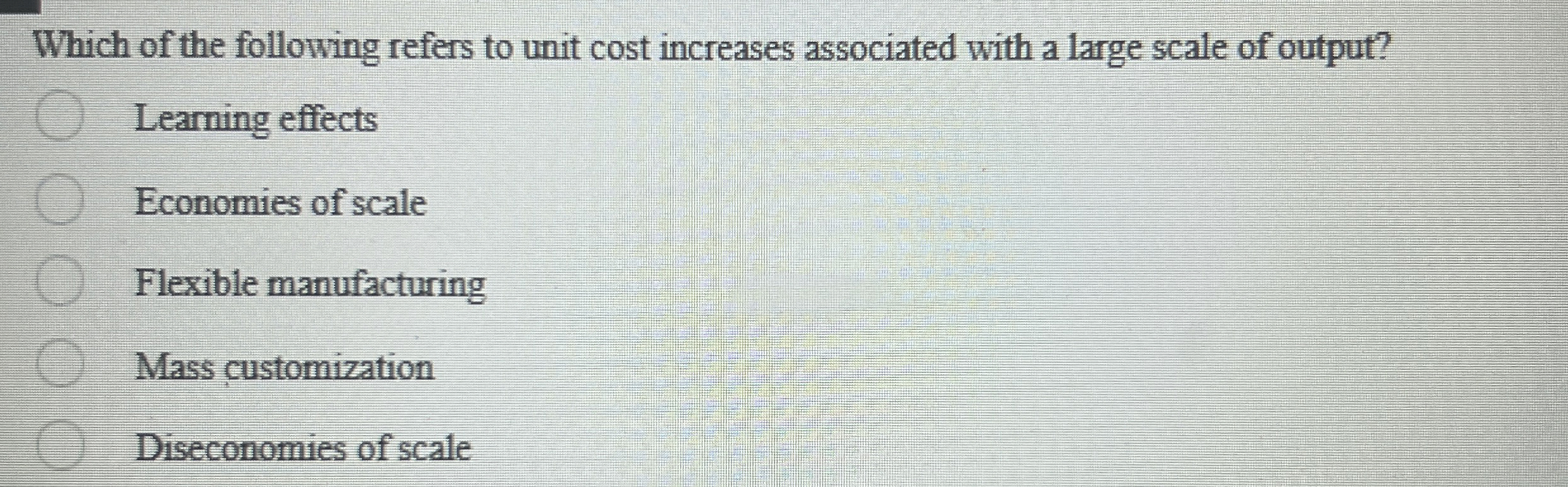 Solved Which of the following refers to unit cost increases | Chegg.com