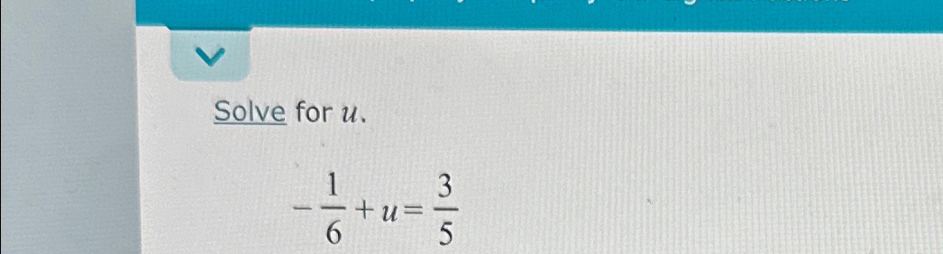 Solved Solve for u.-16+u=35 | Chegg.com
