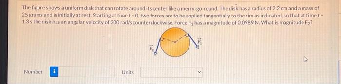 Solved The figure shows a uniform disk that can rotate | Chegg.com