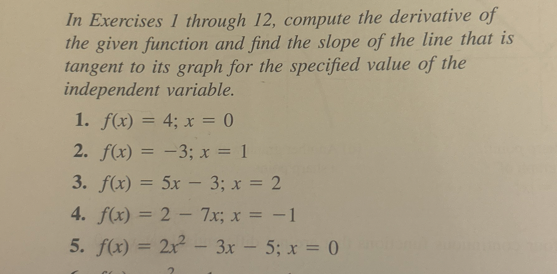 Solved In Exercises 1 ﻿through 12, ﻿compute the derivative | Chegg.com