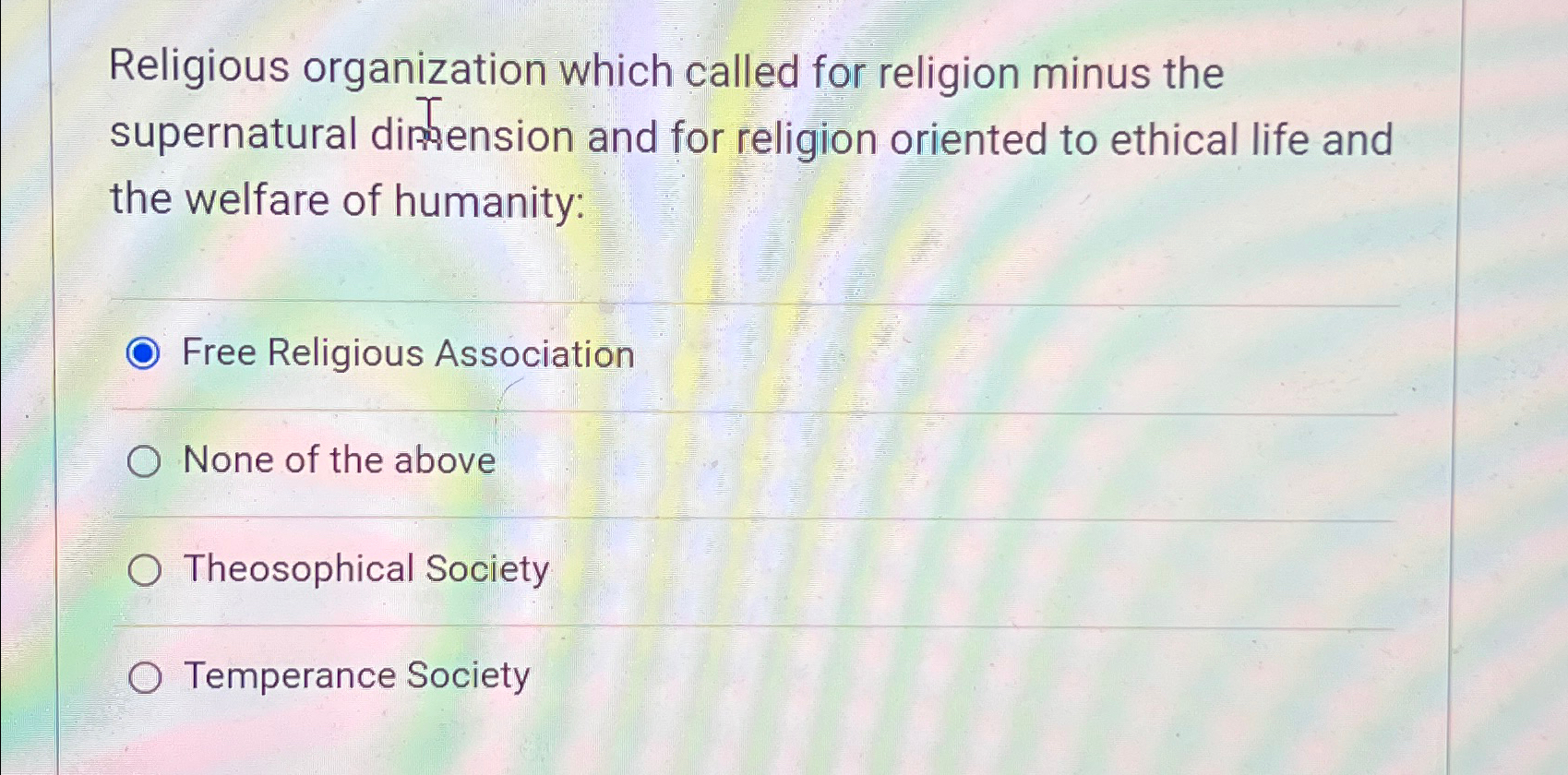 Solved Religious organization which called for religion | Chegg.com