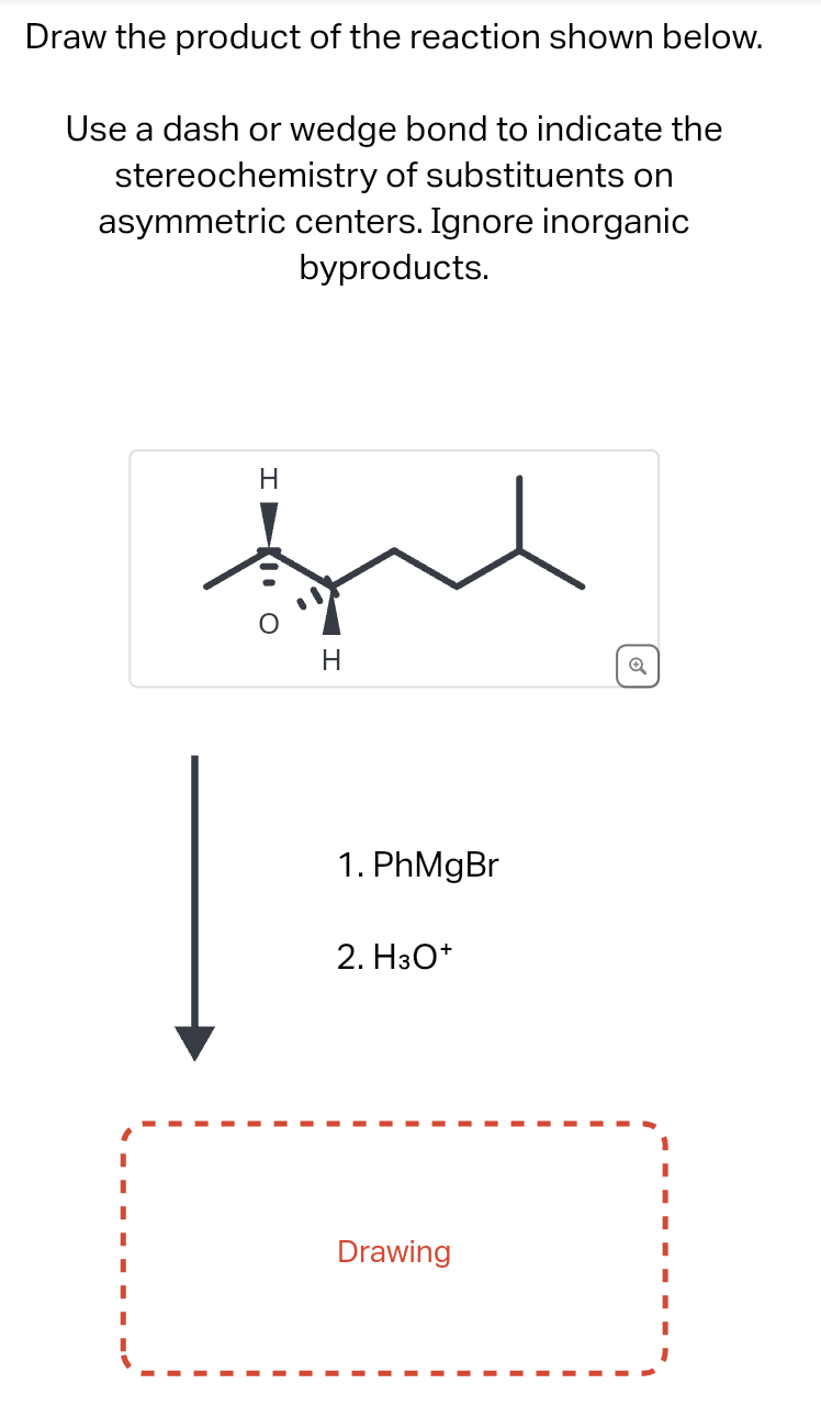 Solved Use a dash or wedge bond to indicate | Chegg.com