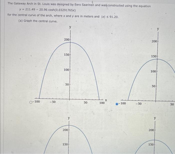 Solved The Gateway Arch in St. Louis was designed by Eero | Chegg.com