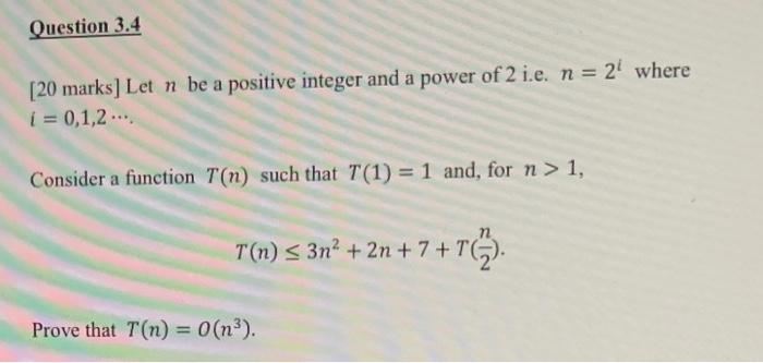 Solved [20 marks] Let n be a positive integer and a power of | Chegg.com