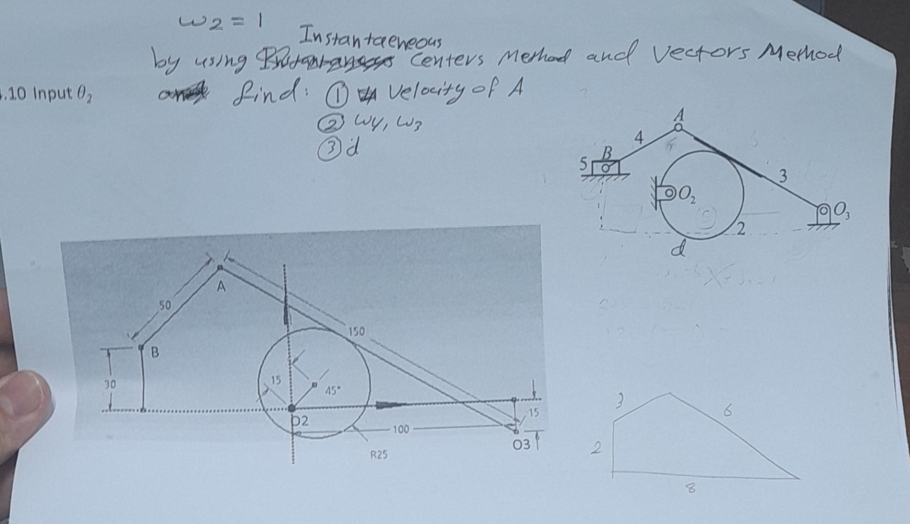 Solved ω2=1 Instantacheous by using Phisantantacens centers | Chegg.com