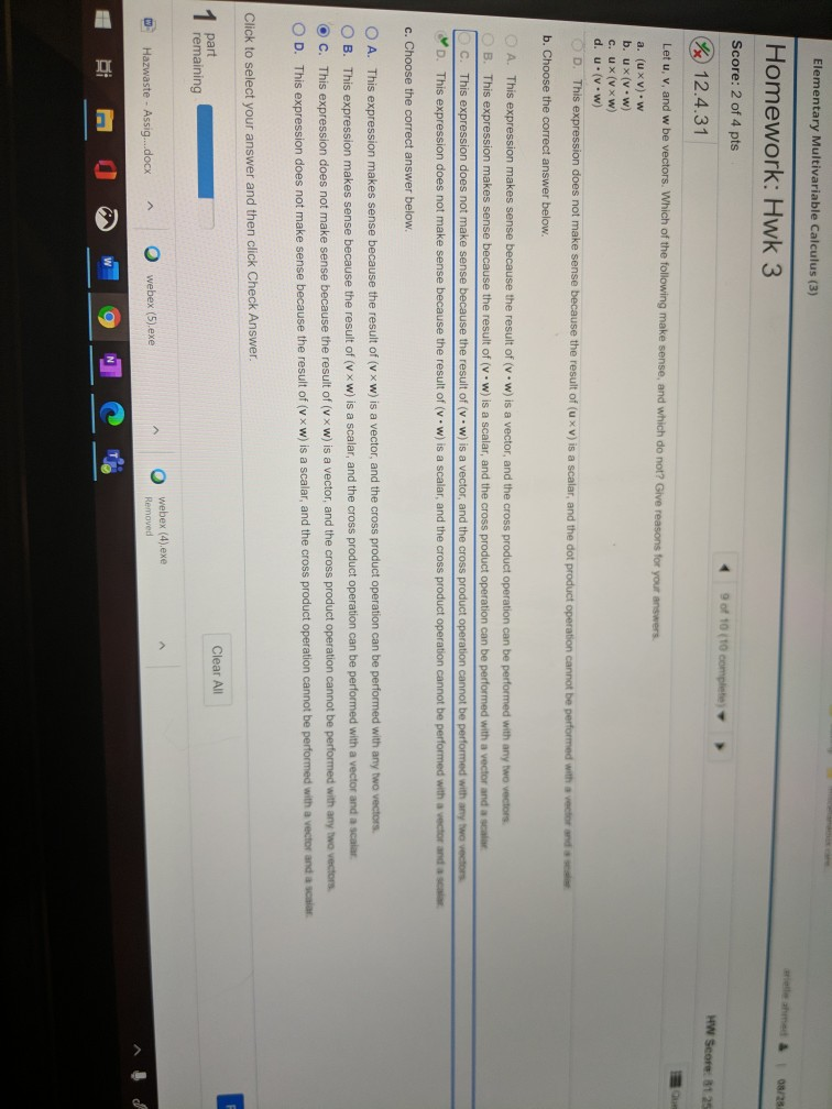 Solved Elementary Multivariable Calculus (3) Homework: Hwk 3 | Chegg.com