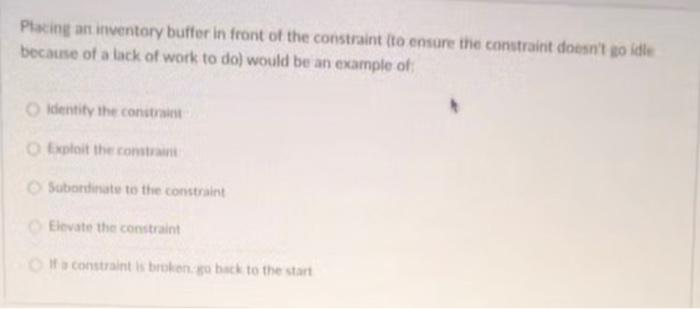 Solved Placine an inventory buffer in front of the | Chegg.com