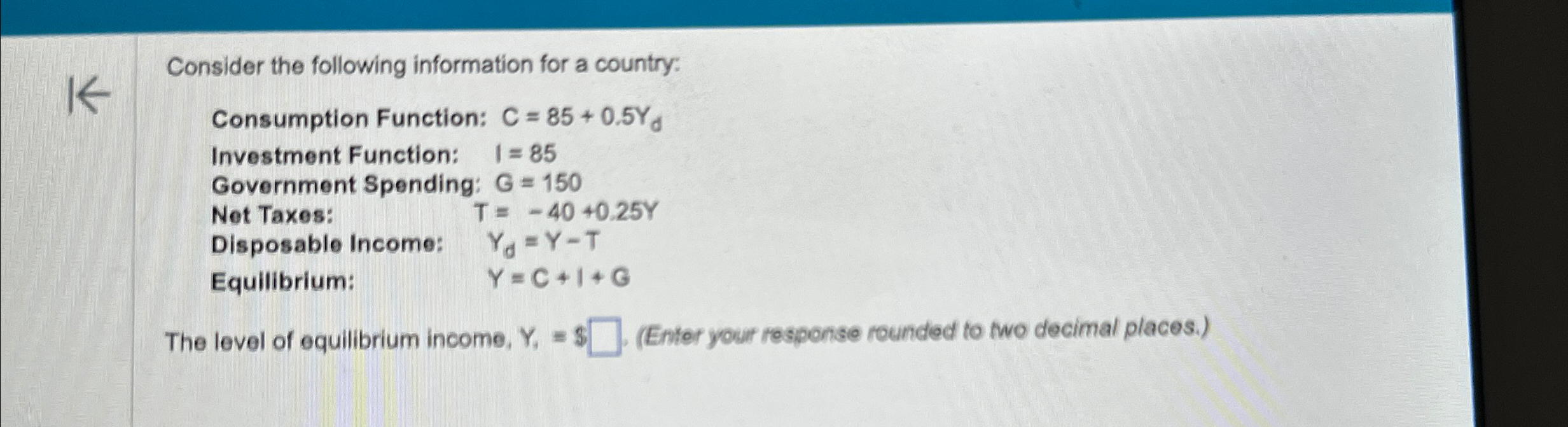 Solved Consider the following information for a | Chegg.com
