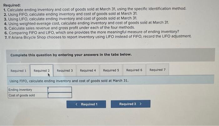Solved Problem 6-2A (Algo) Calculate ending inventory, cost | Chegg.com