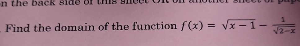Solved Find the domain of the function f(x)=x-12-12-x2 | Chegg.com