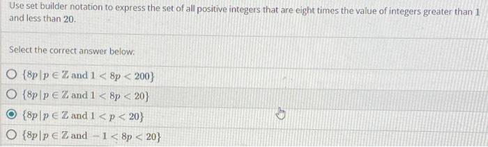 Solved Use set builder notation to express the set of all | Chegg.com
