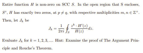 Solved Entire function H ﻿is non-zero on SCC S. ﻿In the open | Chegg.com