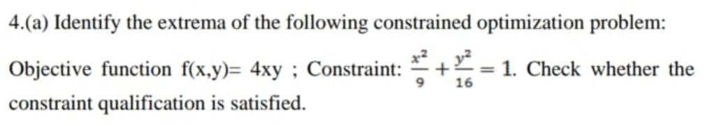 Solved 4.(a) ﻿Identify the extrema of the following | Chegg.com