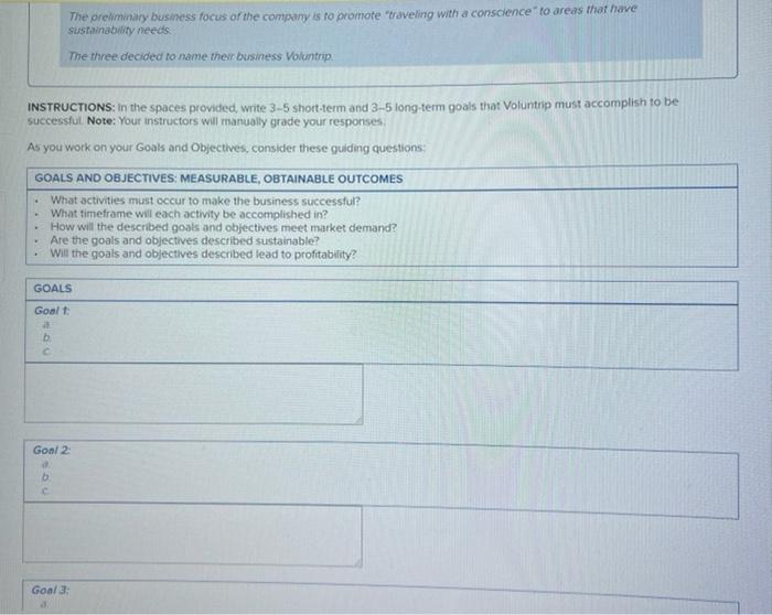 Outline: Introduction Mission Vision, Goals, and | Chegg.com
