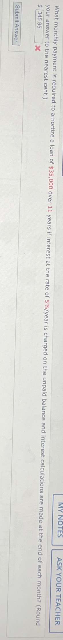 Solved your answer to the nearest cent.) | Chegg.com