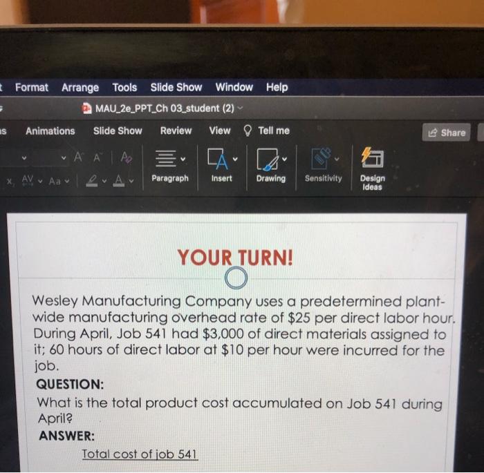 Solved Format Arrange Tools Slide Show Window Help | Chegg.com