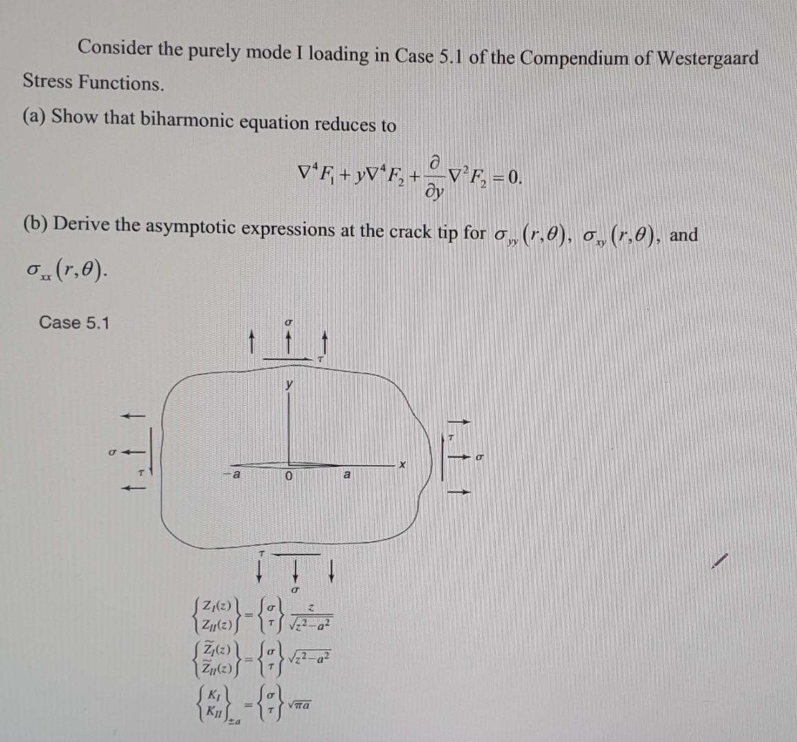 Solved Consider the purely mode I loading in Case 5.1 of the | Chegg.com