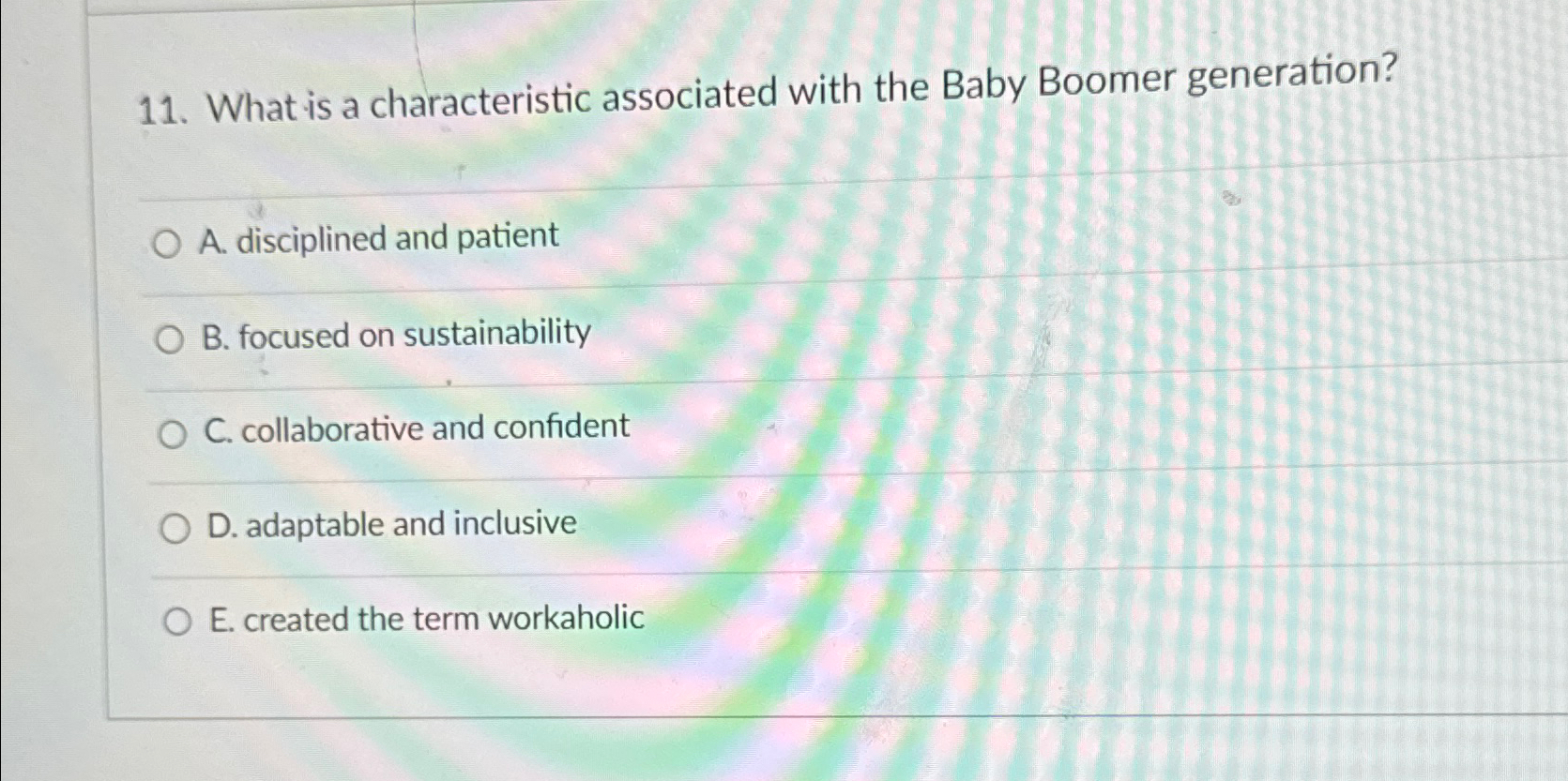 Solved What is a characteristic associated with the Baby | Chegg.com