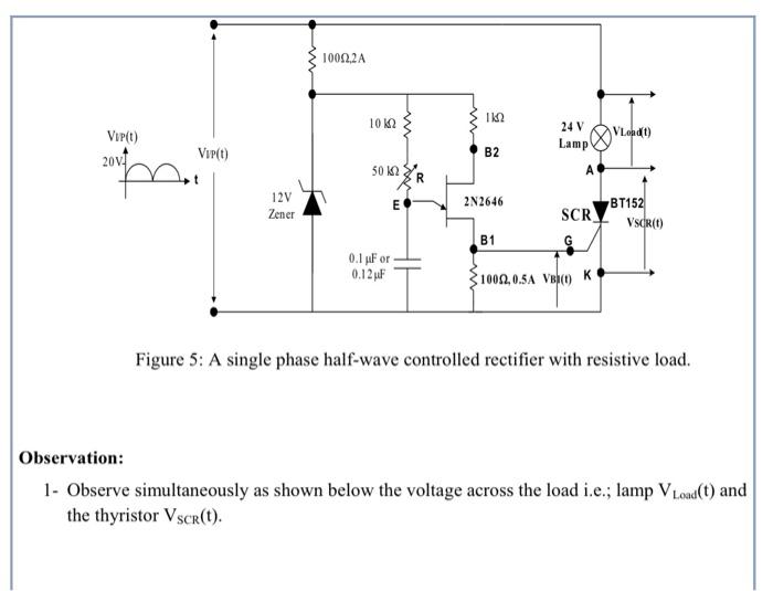 Solved Figure 5: A single phase half-wave controlled | Chegg.com
