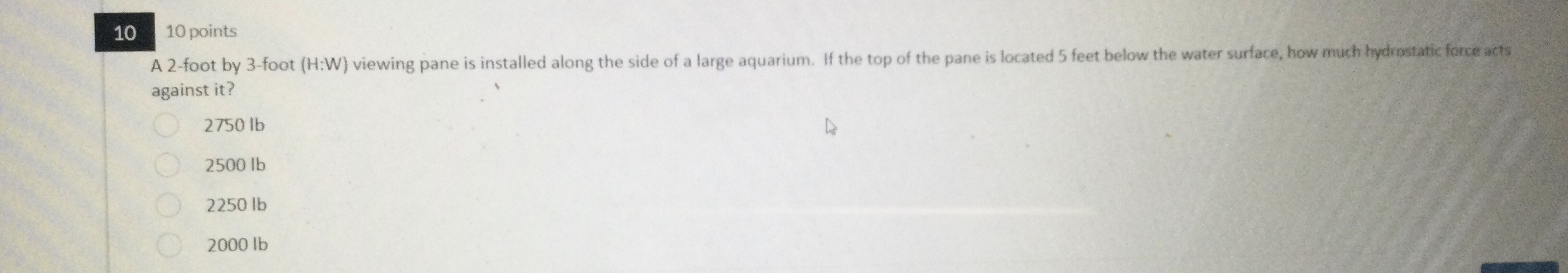 Solved A 2 -foot by 3 -foot (H:W) ﻿viewing pane is installed | Chegg.com