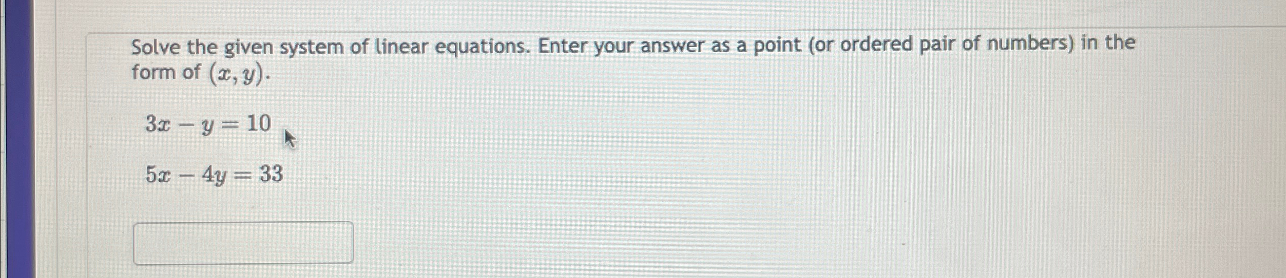Solved Solve the given system of linear equations. Enter | Chegg.com