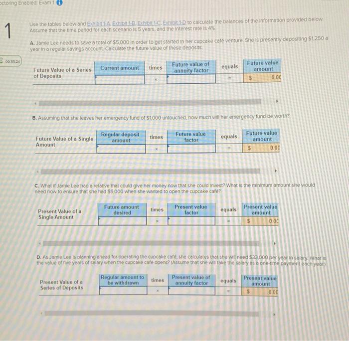 Solved Octoring Enabled Exam 1 1 Use the tables below and | Chegg.com
