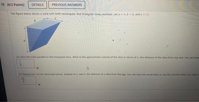 Solved The figure below shows a solid with both rectangular | Chegg.com