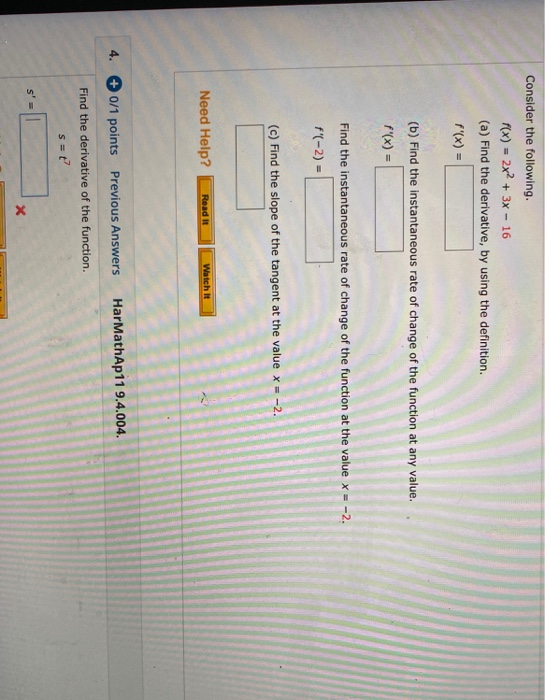 Solved Let f(x) 6x-3x (a) Use the definition of derivative | Chegg.com