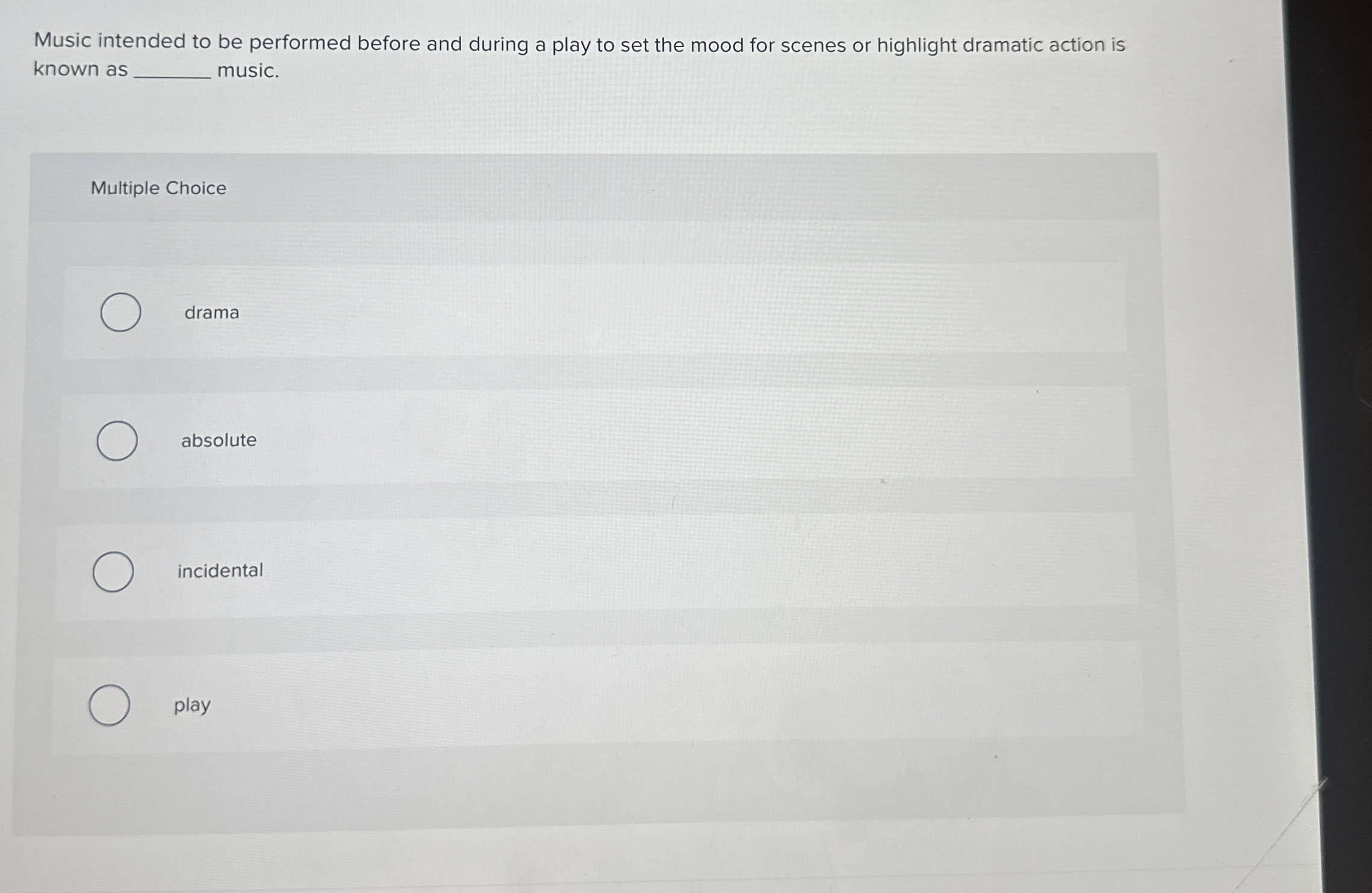 Solved Music intended to be performed before and during a | Chegg.com